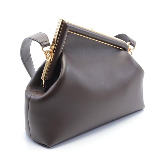 Fendi | Bags | Fendi Medium First Clutch Bag Leather Shoulder Brown Bag ...